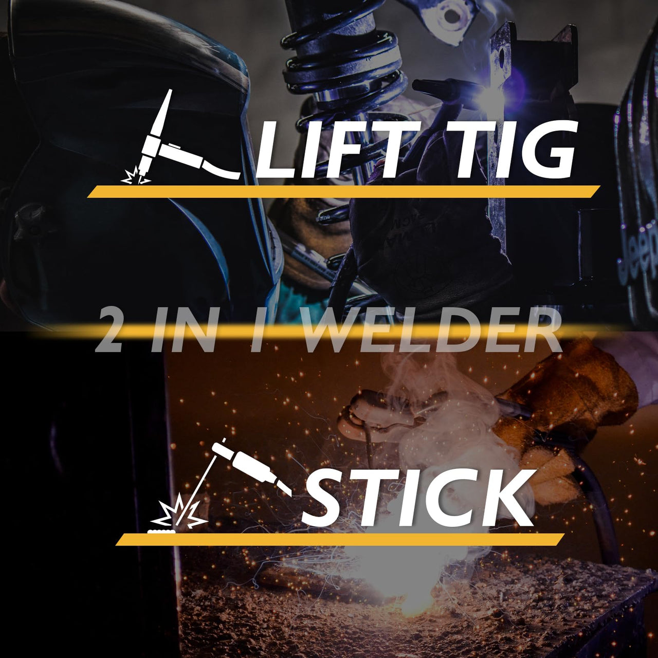 195A Stick Welder TOOLIOM - 110/220V Dual Voltage Lift TIG Welder LCD ...